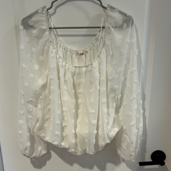 miami | Tops | Elegant White Sheer Womens Top | Poshmark